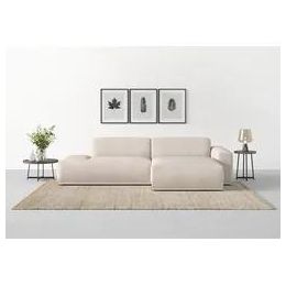 Ecksofa Trendmanufaktur "Braga, mit hochwertigem Kaltschaum, L-Form, in Cord erhältlich" Sofas Gr. B/H/T: 275cm x 72cm x 160cm, Struktur LORD, Recamiere rechts, grau (dove) modernes Sofa, Couch mit hohem Sitzkomfort, 27572160 cm (BHT)