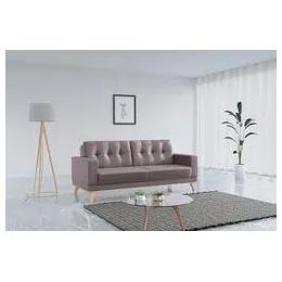 Sit & More 3-Sitzer SIT & MORE "Lavida" Sofas Gr. B/H/T: 215cm x 90cm x 97cm, Microfaser, ohne Kipper und Bettkasten, grau (hellgrau)