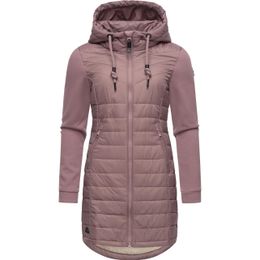 Ragwear Damen Steppmantel "Lucinda Long", lila, Gr. XL, Obermaterial: 100% Polyester, Obermaterial Ärmel: 100% Baumwolle, Futter: 100% Polyester,