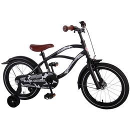 Volare Black Cruiser Kinderfahrrad 16 Zoll M&auml;dchen Jungen Fahrrad ab 4 - 6 Jahre Gr&ouml;&szlig;e 104 - 110 cm