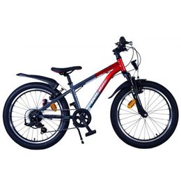 Volare XC Race Kinderfahrrad 20 Zoll 120 - 135 cm Fahrrad 7 Gang ab 6 Jahre V-Brakes rot/grau