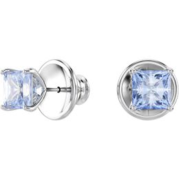 Paar Ohrstecker Swarovski "Schmuck Geschenk Ohrringe Attract Matrix Kissenschliff 5430365 5723561" Gr. Metall, blau (metallfarben-blau + blau) Damen mit Swarovski Kristall, Zirkonia (synth.)