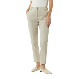 7/8-Hose comma, Damen, Gr. 38, N-Gr, beige (sand), Obermaterial: 66% Polyester, 32% Viskose, 2% Elasthan. Futter: 100% Polyester, unifarben, casual, slim fit lang, Hosen, mit Gürtelschlaufen