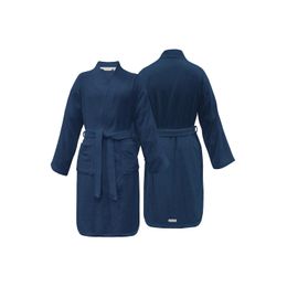 Tom Tailor Unisex Kimono Bademantel, blau, Gr. M