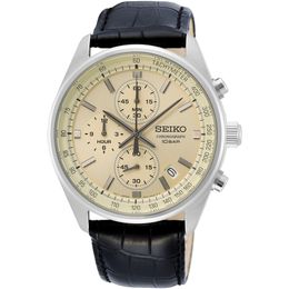 Chronograph Seiko "SSB383P1" Armbanduhren schwarz Herren Armbanduhr, Quarzuhr, Herrenuhr, Stoppfunktion, Datum