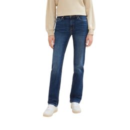 Straight-Jeans Tom Tailor "KATE" Gr. 29, Länge 32, blau (clean mid stone blue denim) Damen Jeans im Five-Pocket Style