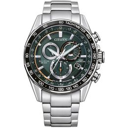 Funkchronograph Citizen "CB5914-89X" Armbanduhren silberfarben Herren Armbanduhr, Herrenuhr, Solar, Stoppfunktion, bis 20 bar wasserdicht