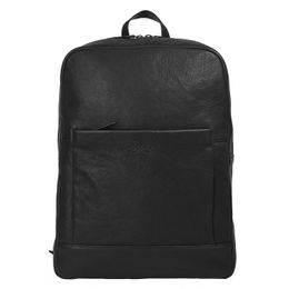 XZONE Cityrucksack X-ZONE Gr. B/H/T: 30cm x 45cm x 10cm, schwarz Rucksäcke echt Leder