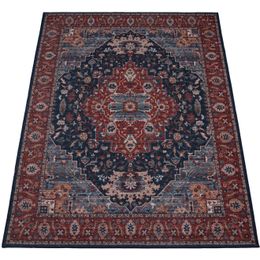 Teppich Paco Home "Bordeaux 242", rot, B:200cm H:4mm L:280cm, Polyester, Teppiche, Kurzflor, Orient-Optik, Vintage Design, waschbar