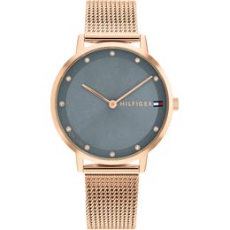 Quarzuhr Tommy Hilfiger "CLASSIC, 1782669" Armbanduhren goldfarben (roségoldfarben) Damen Armbanduhr, Damenuhr, analog, Edelstahlarmband