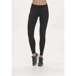 Trainingstights Endurance "Zenta W Long Run Tights" Gr. 36, EURO-Größen, schwarz, Damen, 90% Polyester, 10% Elasthan, unifarben, Hosen, mit praktischer Reißverschlusstasche