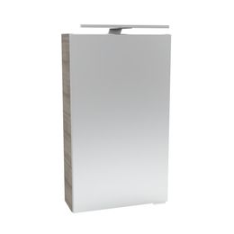 Fackelmann LED-Spiegelschrank 'SBC' braun 40 x 68 x 15,3 cm links