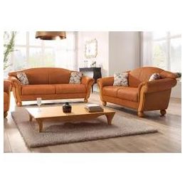 Polstergarnitur Home Affaire "Milano" Sitzmöbel-Sets Gr. H/T: 83cm x 81cm, Chenille, orange (terrakotta) 2-Sitzer und 3-Sitzer