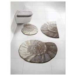 Badematte Grund Badematten Gr. rund (50cm x 60cm),, beige (natur)