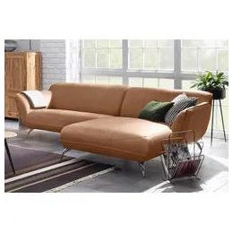 Ecksofa GUTMANN FACTORY "Venezuela", braun (cognac), B:280cm H:80cm T:170cm, Sofas