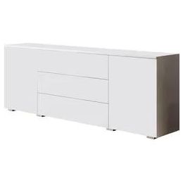 Sideboard Inosign "PARIS" Sideboards Gr. B/H/T: 150cm x 68cm x 39cm, matt-hochglanz, 3 St., weiß (weiß matt/ hochglanz) Moderne 150cm breite grifflose Kommode, vielseitig einsetzbar