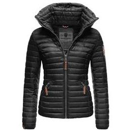 Steppjacke Marikoo "Löwenbaby" Gr. XS (34), schwarz Damen Jacken stylische Übergangsjacke mit abnehmbarer Kapuze