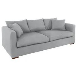 Guido Maria Kretschmer Home & Living 2,5-Sitzer GUIDO MARIA KRETSCHMER HOME & LIVING "Pantin" Sofas Gr. B/H/T: 220cm x 80cm x 113cm, Struktur fein, silberfarben (silber) extra weich und kuschelig, Füllung mit Federn Daunen