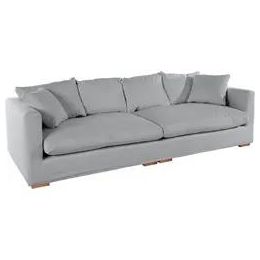 Guido Maria Kretschmer Home & Living Big-Sofa GUIDO MARIA KRETSCHMER HOME & LIVING "Pantin" Sofas Gr. B/H/T: 266cm x 80cm x 113cm, Struktur fein, silberfarben (silber) extra weich und kuschelig, Füllung mit Federn Daunen