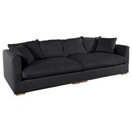 Guido Maria Kretschmer Home & Living Big-Sofa GUIDO MARIA KRETSCHMER HOME & LIVING "Pantin" Sofas Gr. B/H/T: 266cm x 80cm x 113cm, Struktur fein, grau (anthrazit) extra weich und kuschelig, Füllung mit Federn Daunen