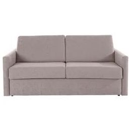 Schlafsofa Places of Style "GOLDPOINT 182cm, Dauerschläfer, Liegefläche 140/200 cm" Sofas Gr. B/H/T: 182cm x 85cm x 100cm, Struktur, braun (hellbraun) 3-Sitzer mit Bettfunktion, Bonell-Federkernmatratze