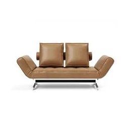 3-Sitzer INNOVATION LIVING TM "Ghia Schlafsofa" Sofas Gr. B/H/T: 178cm x 83cm x 93cm, Füsse: Chrom, braun eine große Liegefläche mit geringer Stellfläche, beidseitig abklappbar