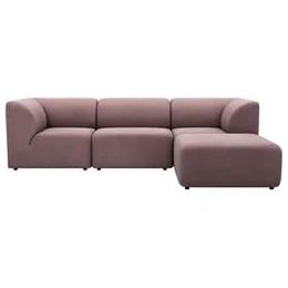 Ecksofa LeGer Home by Lena Gercke "Floria" Sofas Gr. B/H/T: 279cm x 77cm x 186cm, Webstoff, langer Schenkel beidseitig montierbar, rosa (blush) Module unterschiedlich kombinierbar, mit Komfortschaum-Polsterung