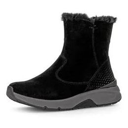 Winterboots Gabor ROLLINGSOFT Gr. 41, schwarz Damen Schuhe Keilabsatz, Stiefelette mit der typischen rollingsoft-Laufsohle