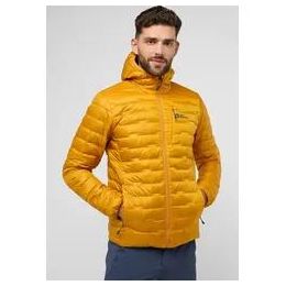 Daunenjacke Jack Wolfskin "PASSAMANI DOWN HOODY M" Gr. XXXL (60), braun (safflower) Herren Jacken