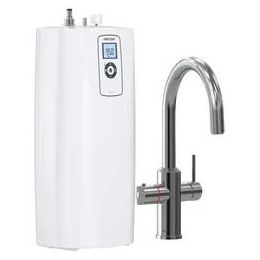 Stiebel Eltron Kochendwassergerät "Heißwassergerät HOT 2.6 N Premium + 3in1 c (chrom)" Durchlauferhitzer Set mit Heißwassergerät und speziellem Wasserhahn für die Küche Gr. 1,75 kW, weiß