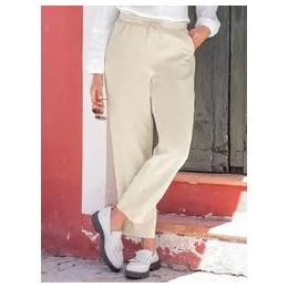 Mendler Cordhose INSPIRATIONEN Gr. 25, Kurzgrößen, beige (ecru), Damen, 86% Polyester, 10% Polyamid, 4% Elasthan, unifarben, Hosen