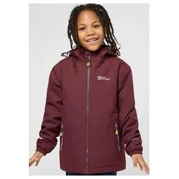 3-in-1-Funktionsjacke Jack Wolfskin "SNOWCURL 3IN1 JACKET K" Gr. 128, lila (boysenberry) Kinder Jacken