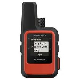 Garmin Outdoor-Navigationsgerät "Garmin inReach Mini 2 Black GPS EMEA" Navigationsgeräte TracBack-Routing-Funktion, Punkt-zu-Punkt-Navigation rot (rot/schwarz)