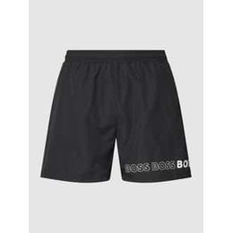 BOSS Badeshorts mit Label-Druck Modell 'Dolphin'