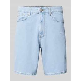 Pegador Straight Leg Jeansshorts mit Label-Stitching Modell 'EARL'