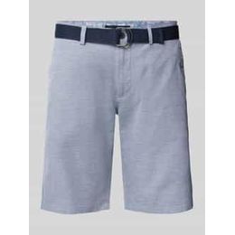 Christian Berg Regular Fit Bermudas mit Stoffgürtel