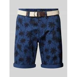 McNeal Slim FIt Bermudas mit Gürtel