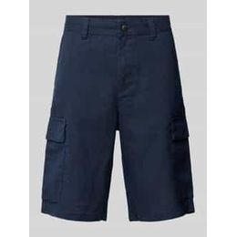 BOSS Orange Regular Fit Leinenshorts mit Cargotaschen Modell 'Sisla'