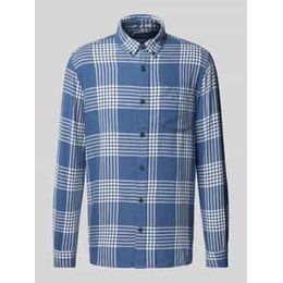 Knowledge Cotton Apparel Regular Fit Freizeithemd mit Button-Down-Kragen