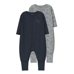 name it Schlafanzug Jungen Gr&ouml;&szlig;e 68 navy / graumeliert