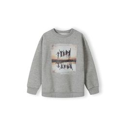 MINOTI Sweatshirt M&auml;dchen Gr&ouml;&szlig;e 128/134 beige / graumeliert / schwarz