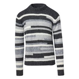 Koroshi Pullover Herren Gr&ouml;&szlig;e M grau / schwarz / wei&szlig;