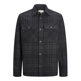 Jack & Jones JACK & JONES Button Up Shirt 'JPRRaymond' male size XL Dark grey / Black