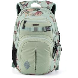 Schulrucksack Nitro "Chase" Gr. B/H/T: 37cm x 51cm x 23cm, grün (dead flower), Kinder, Polyester, Rucksäcke, Alltagsrucksack, Rucksack für Freizeit, Schule, Arbeit und Reise