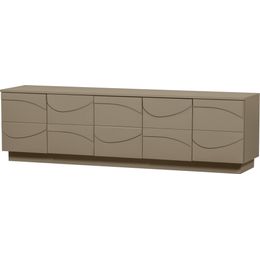 TV-Board Woood "Teo Tv Mobel" Sideboards Gr. B/H/T: 180cm x 52cm x 40cm, braun (schlamm)