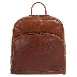 XZONE Tagesrucksack X-ZONE Gr. B/H/T: 32cm x 30cm x 11cm, braun (cognac) Rucksäcke echt Leder