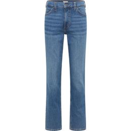 Straight-Jeans Mustang "Style Tramper Straight" Gr. 32, Länge 32, blau (783 mittelblau) Herren Jeans