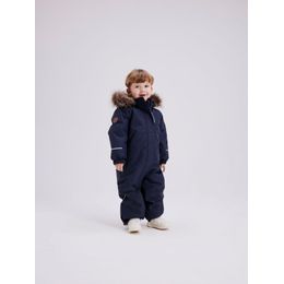 Overall name it "NMNSNOW10 SUIT SOLID FO NOOS" Gr. 104, N-Gr, blau (schwarz sapphire), Jungen, Fleece, Obermaterial: 100% Polyester, unifarben, Overalls