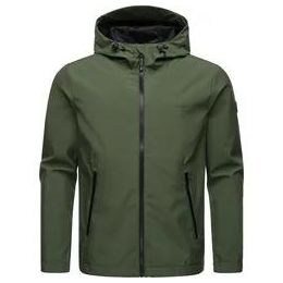 Softshelljacke Ragwear "Shellwie" Gr. XL (54), grün (olivgrün) Herren Jacken Wasserdichte Übergangsjacke mit Kapuze