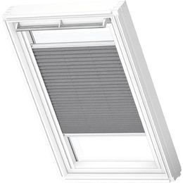 Velux Vorteils-Set Hitzeschutz Plus Sichtschutz FOL Manuell Uni Schwarz/Grau 1282, C02, GGU,wei&szlig;e Schiene und Haltekrallen